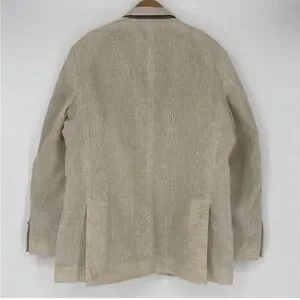 Tasso Elba | Suits & Blazers | Tasso Elba Island 0 Linen Blazer Beige ...